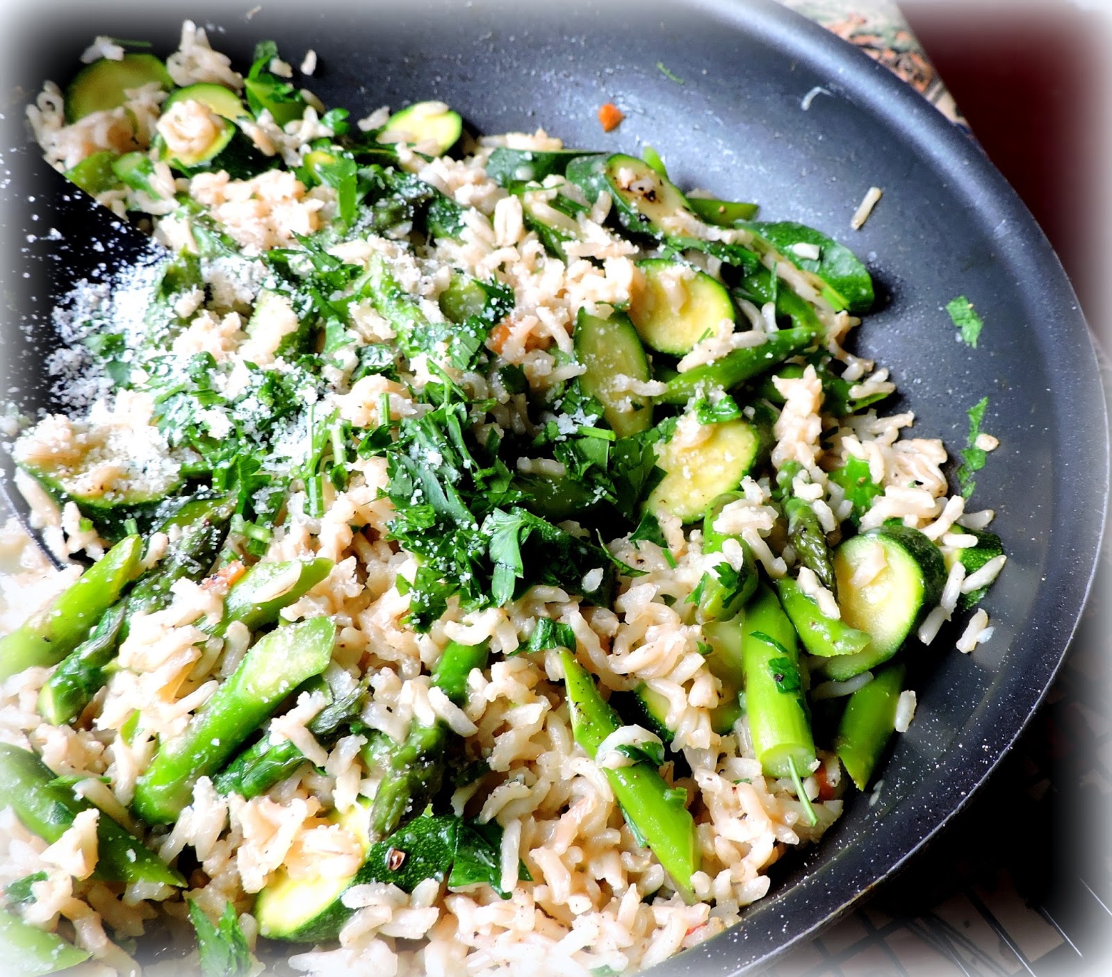 Asparagus and Courgette Rice | The English Kitchen