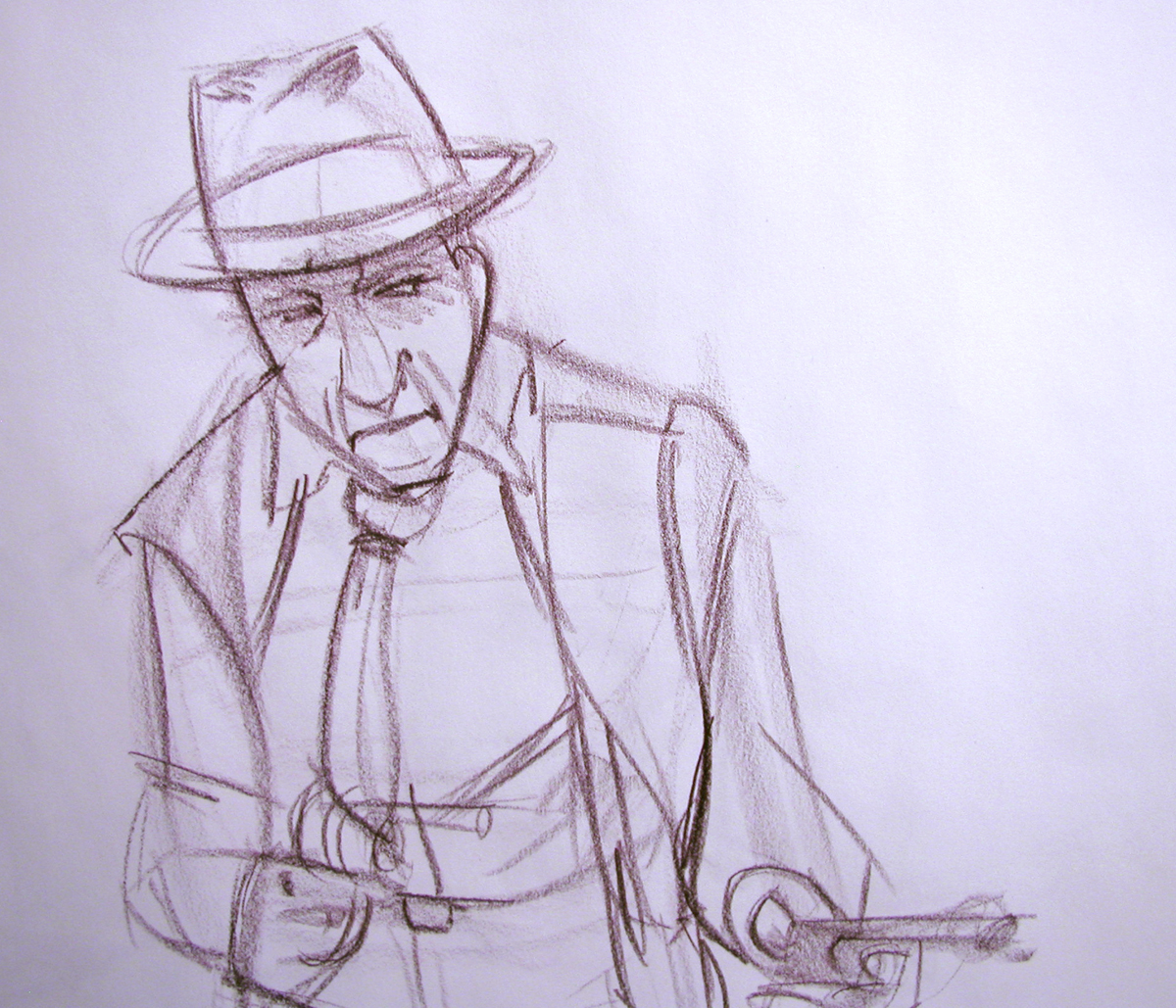 theshelleyjgazette: Noir Detective sketch session