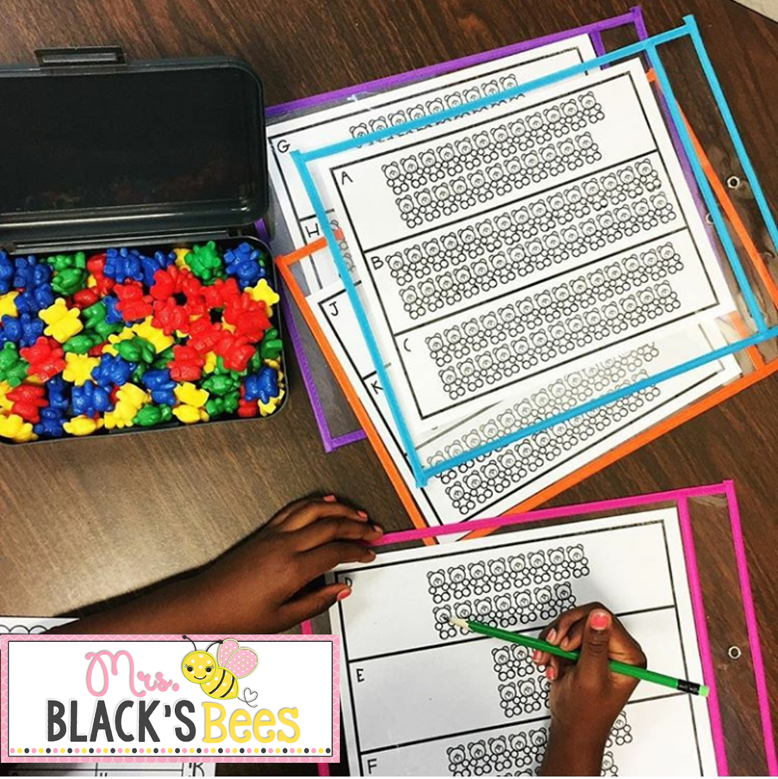 Non Themed Math Stations for First Grade | Mrs. Black's Bees