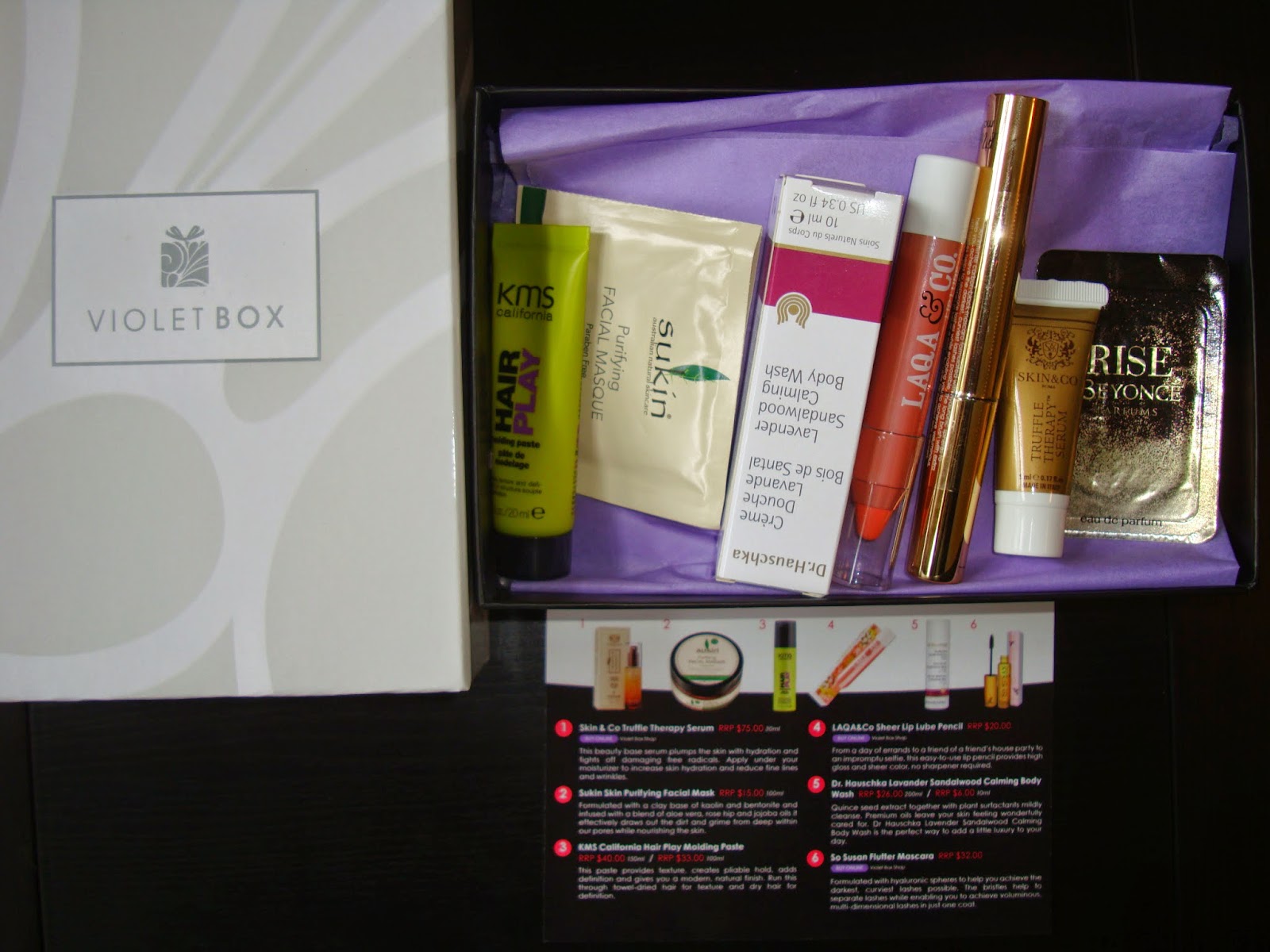 little white truths: Violet Box July 2014 - unboxing and first impressions