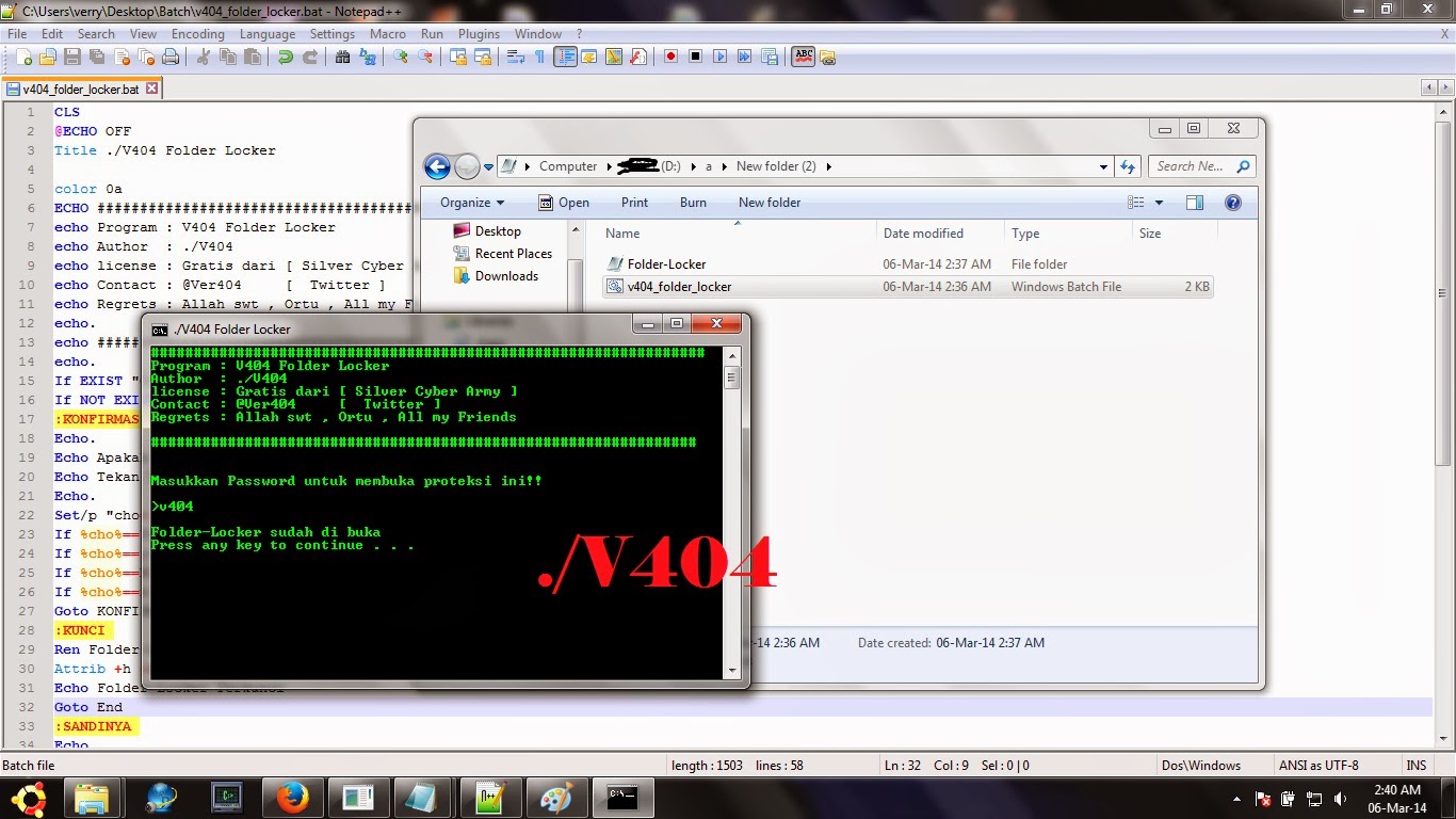 Cara Membuat Program Pengunci Folder Dengan Notepad - BL4CK NOTES