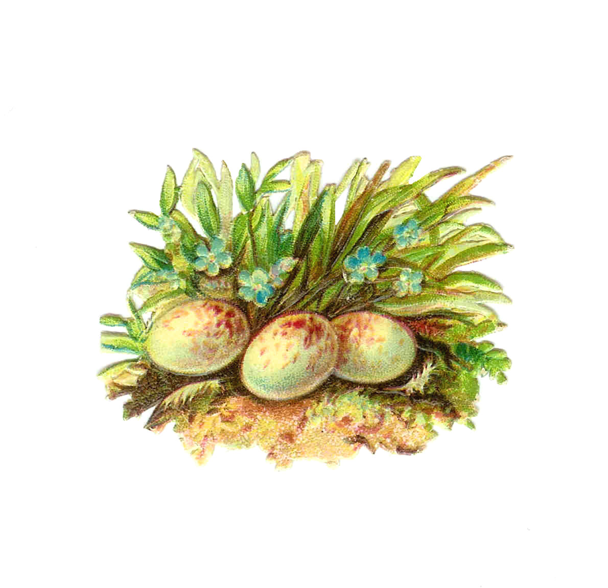 Antique Images: Vintage Easter Clip Art: Victorian Die Cut of 3 Easter ...