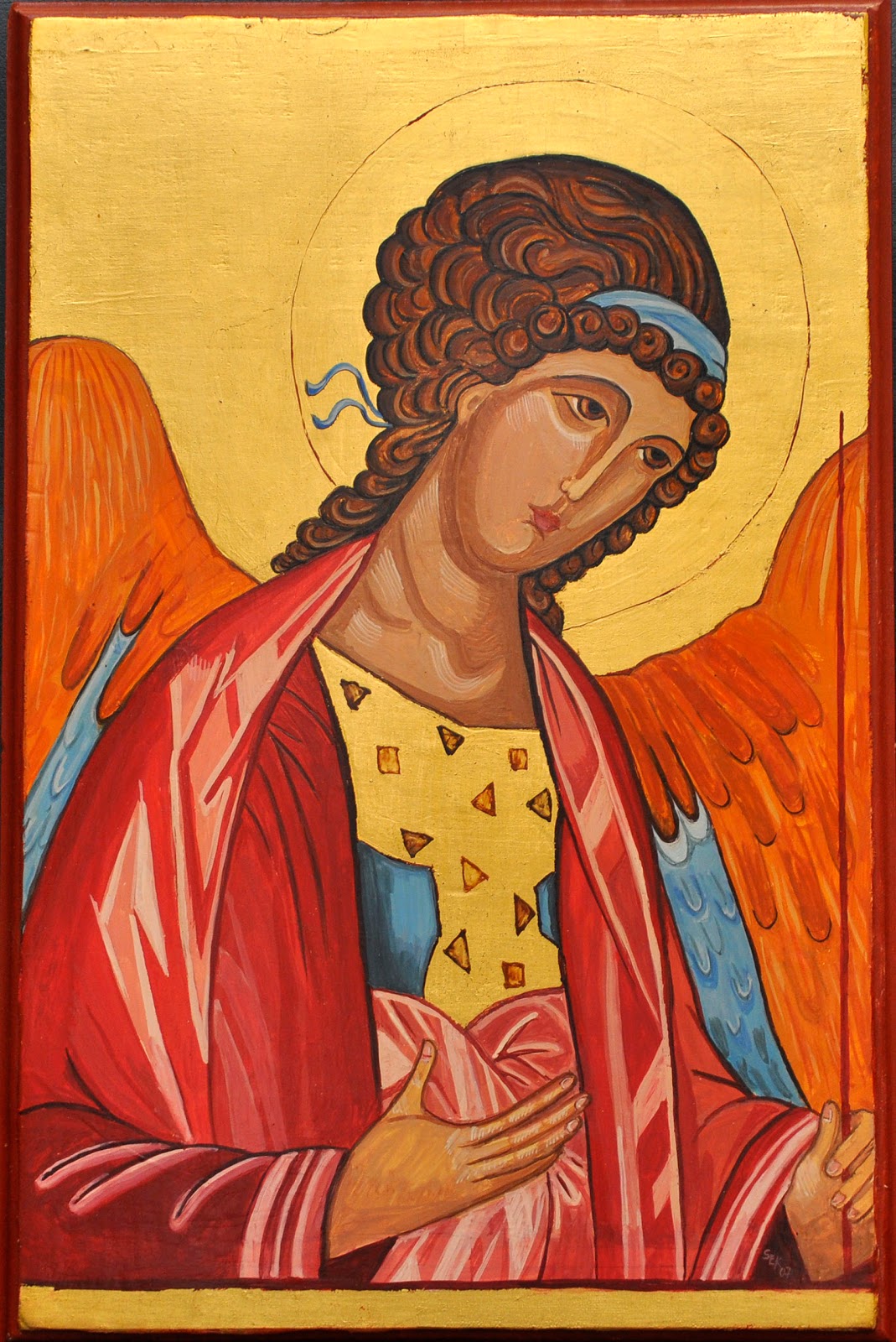 Ikonen- Bilder in Gold: "Erzengel Michael"