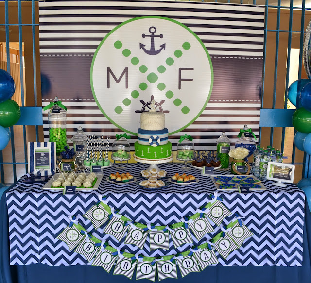 Partylicious Events PR: {Navy & Green Nautical Party}