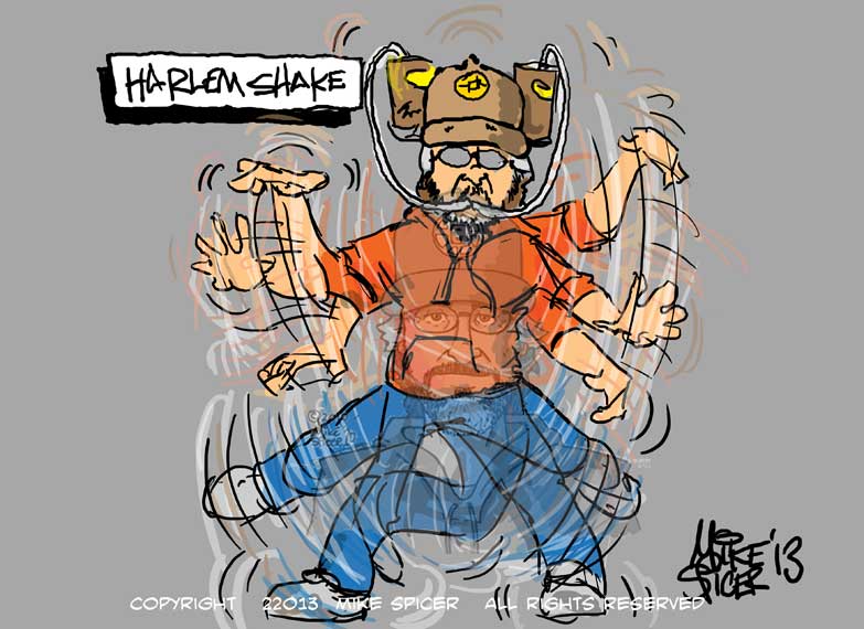 Mike Spicer Cartoonist / Caricaturist.: Harlem Shake- In Colour!!!