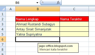 Rumus Right-Len-Find-Substitute untuk Mencari Kata di Excel | Blog ...