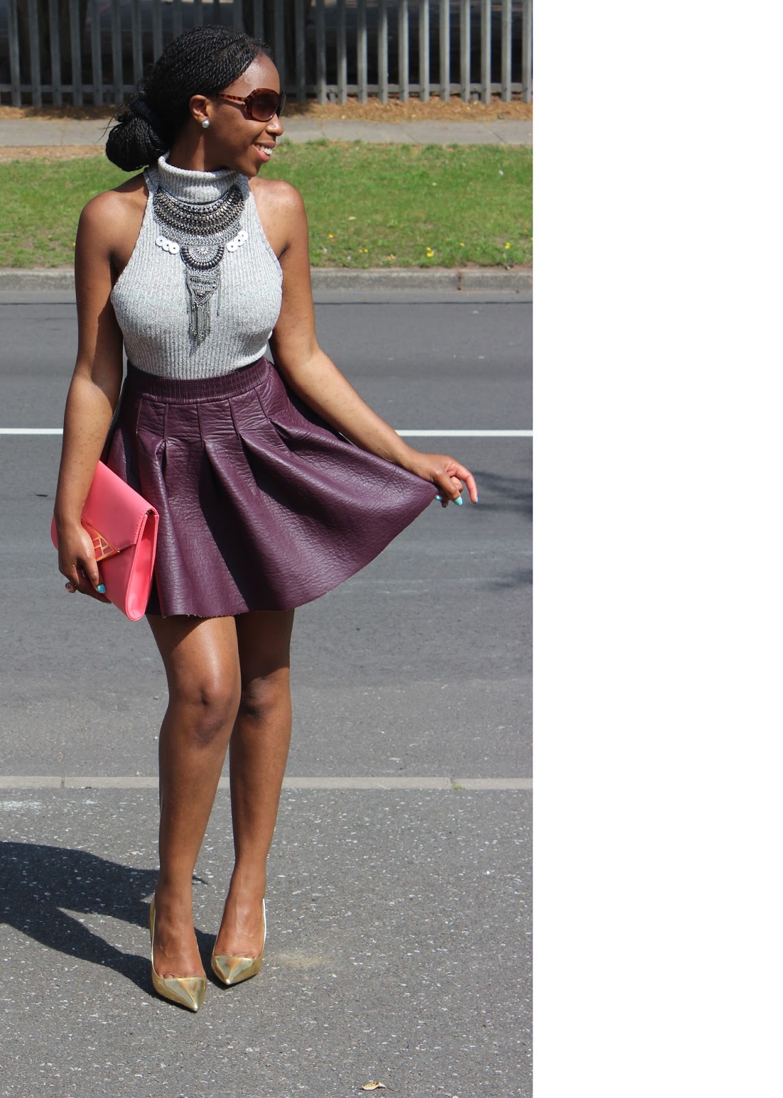 Turtle Neck & Statement Necklace | Sharasfashion