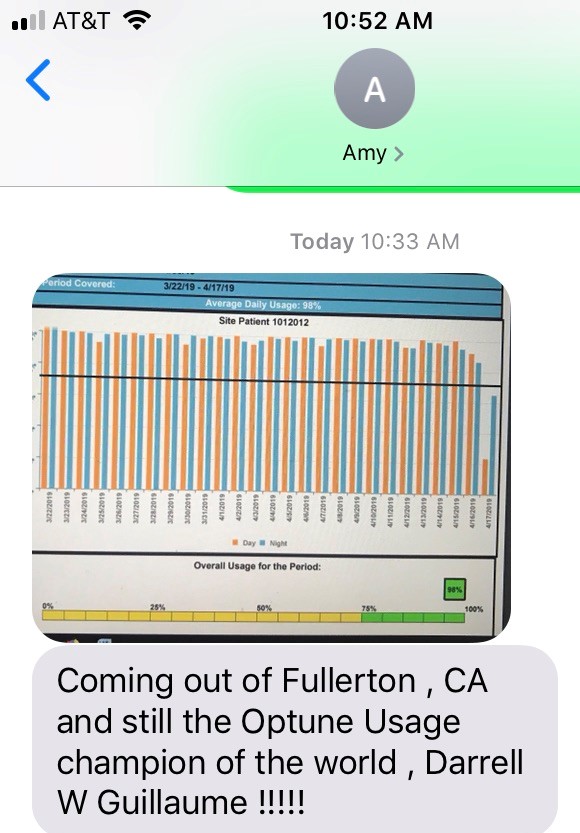 Brain cancer is...: Optune Usage Champion of the World