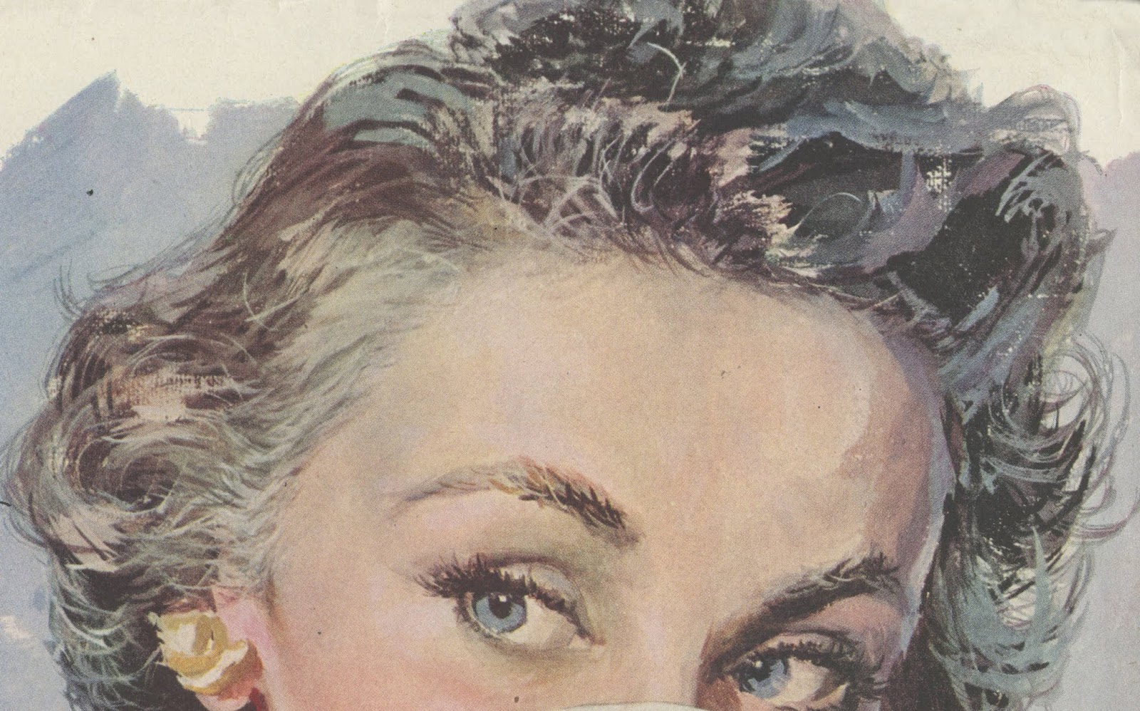 ILLUSTRATION ART: MUSEUM OF ABSTRACT ART AND 1950s WOMEN'S HAIR