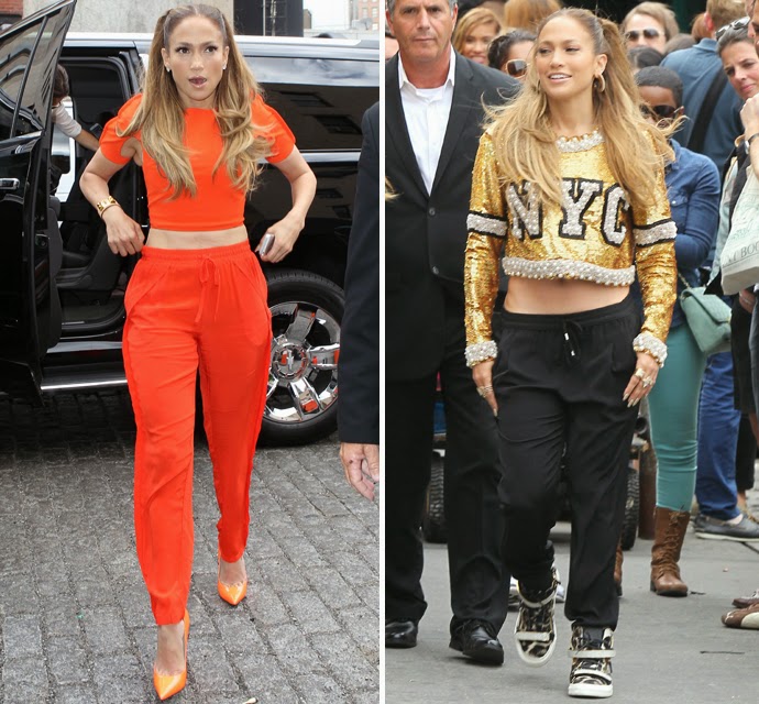 zxasdew: Jennifer Lopez Flaunts Her Abs In Two Belly-Baring Outfits