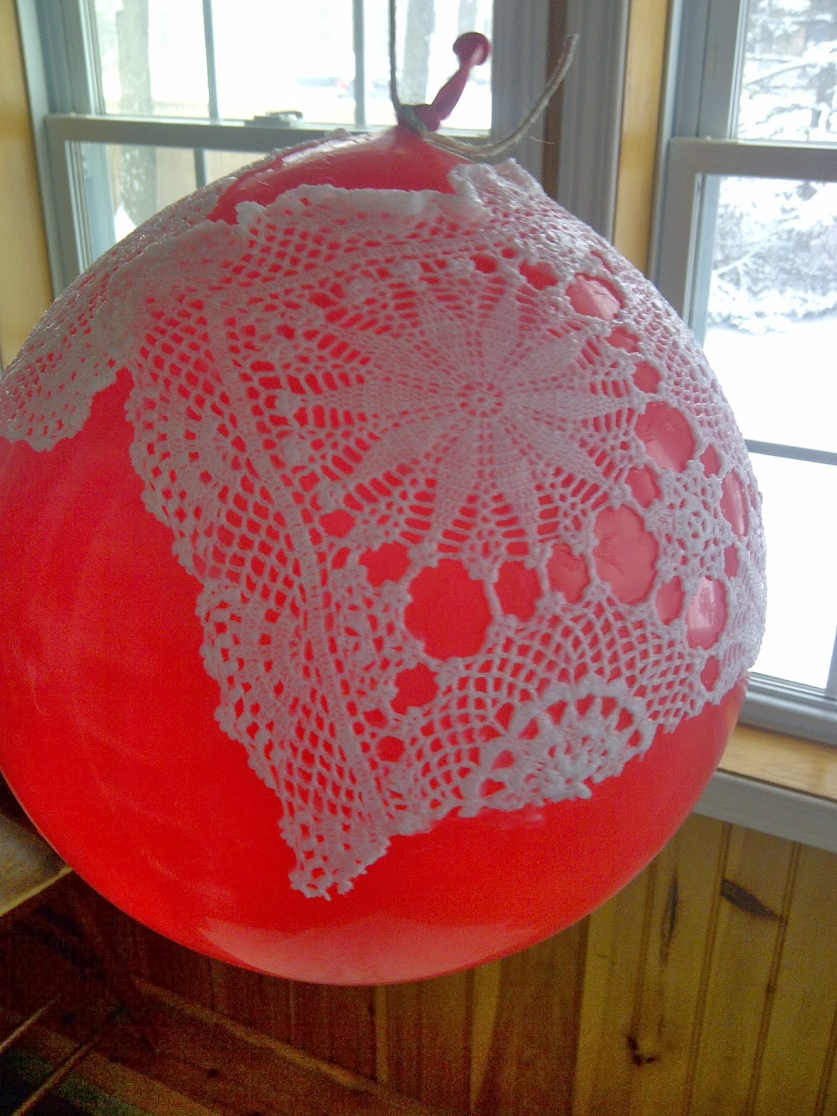 Brick Home Love: DIY Hanging Doily Lamp