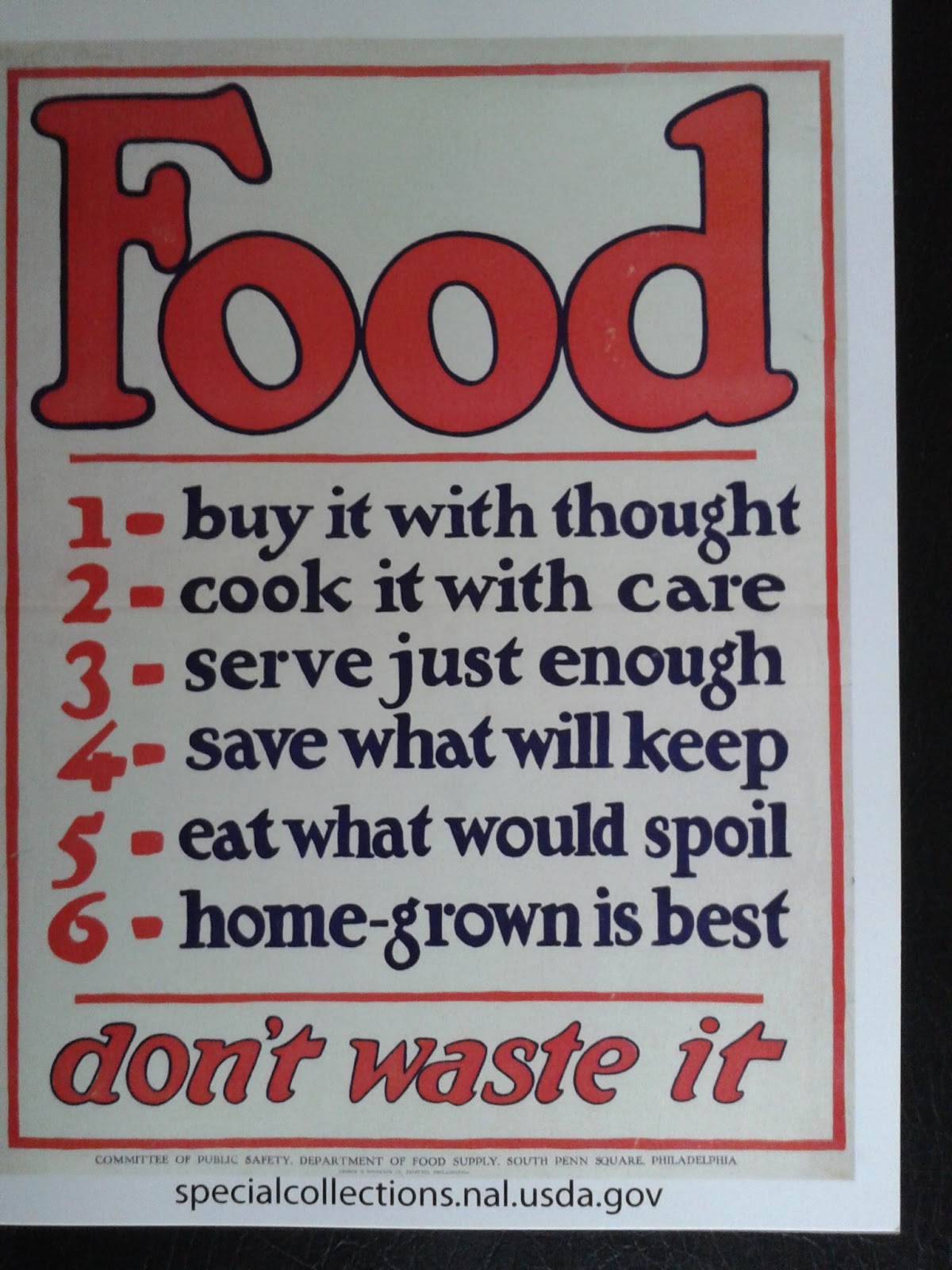 Sustainable Museums: USDA: Historic Food Messages