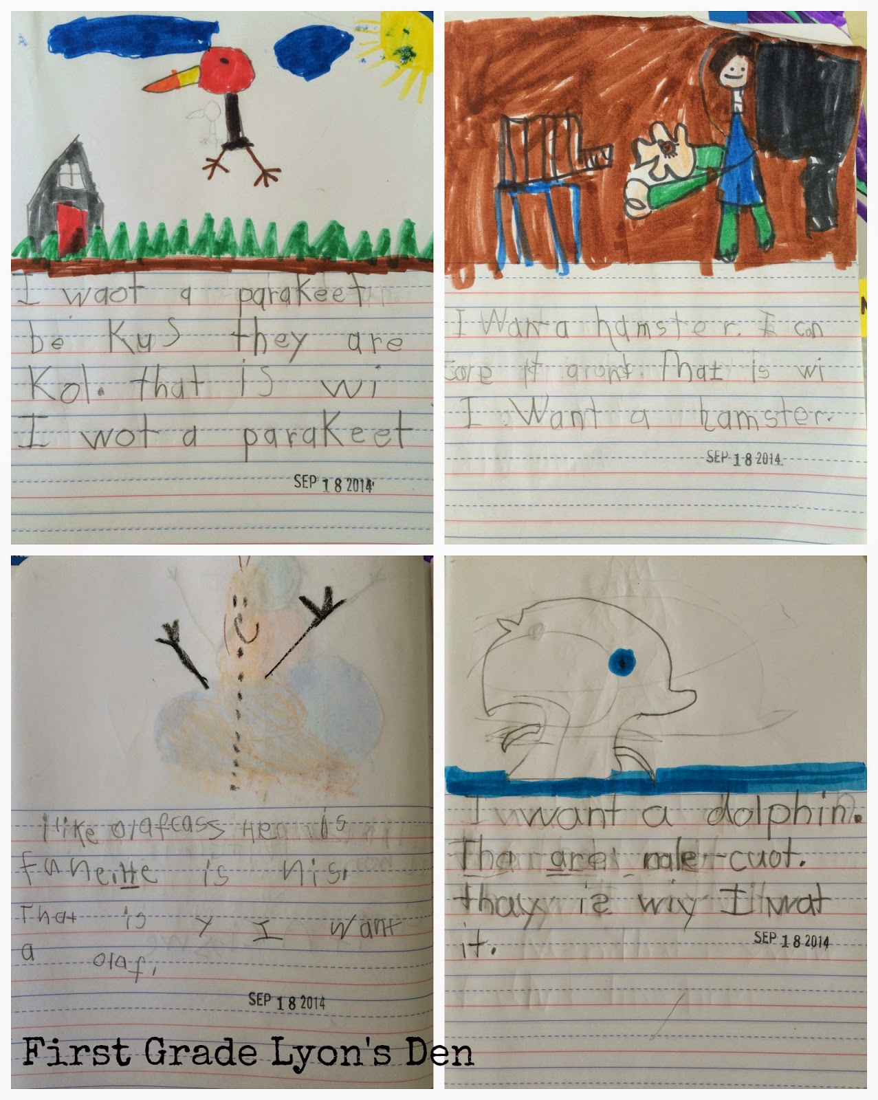 First Grade Lyons' Den: Writer's Workshop this Week