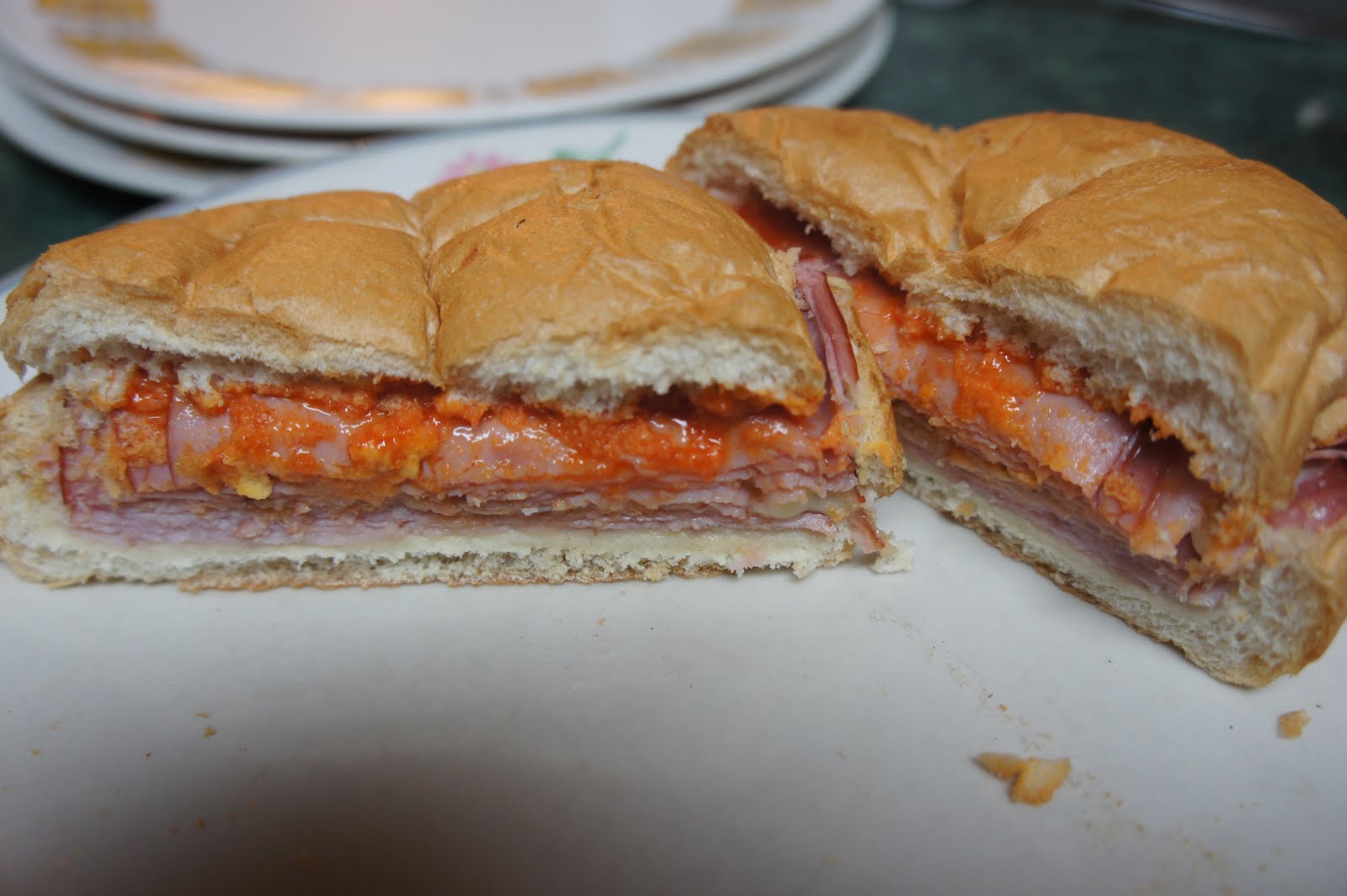 My Crazy Mind: Grilled Buffalo Ham And Cheese Sandwiches