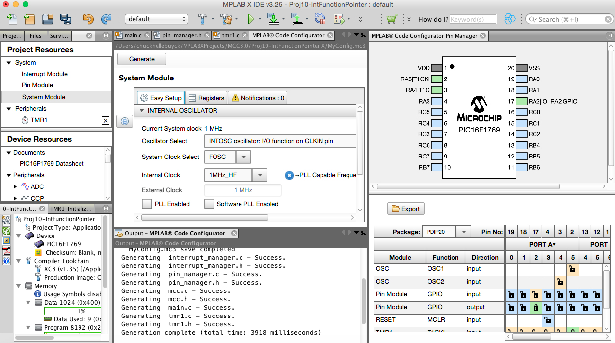Configurador de código MPLAB® (MCC)