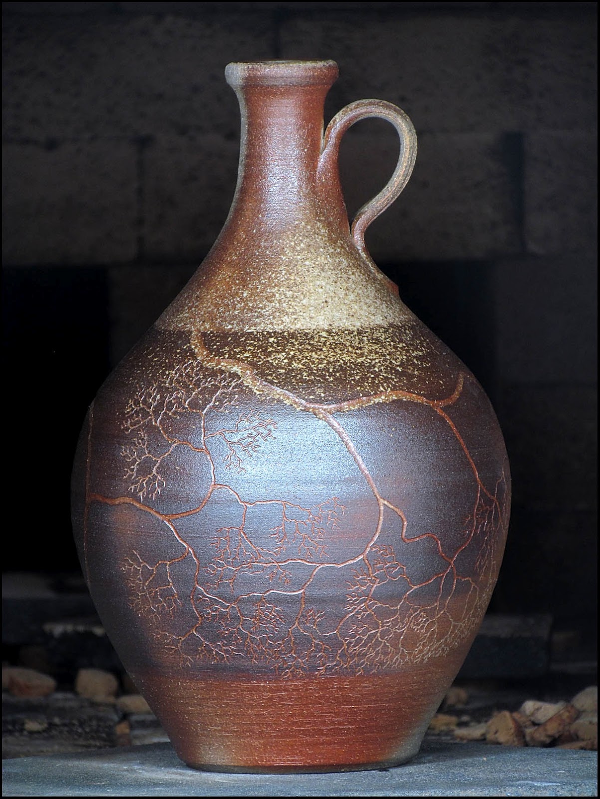 Natural Ash On Decorated Pots