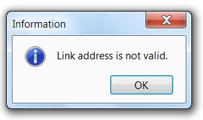 Dynamics NAV messages : Link address is not valid.