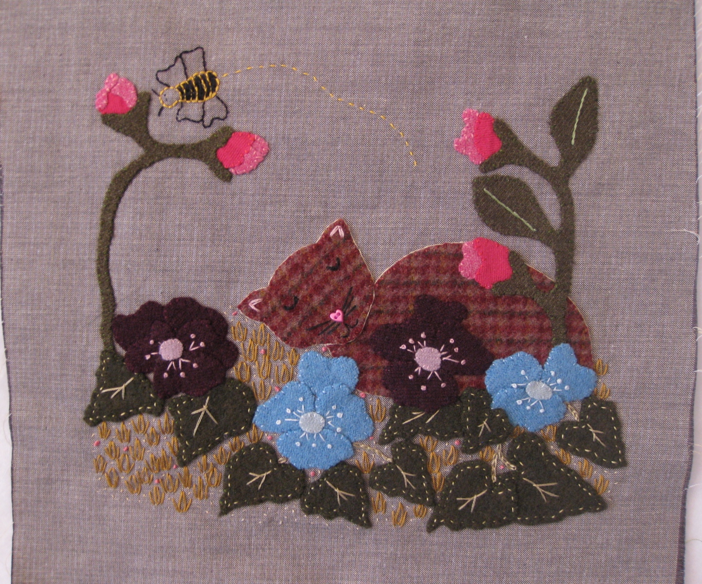 Wool Block #4 - Pieced Brain