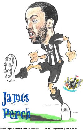 THE CARTOONSTORE: JAMES PERCH NEWCASTLE UNITED CARTOON CARICATURE