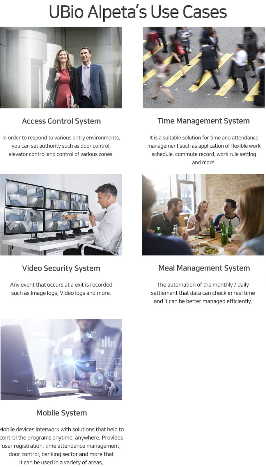 UBio Alpeta - TAIWAN, KOREA ACCESS CONTROL & CCTV
