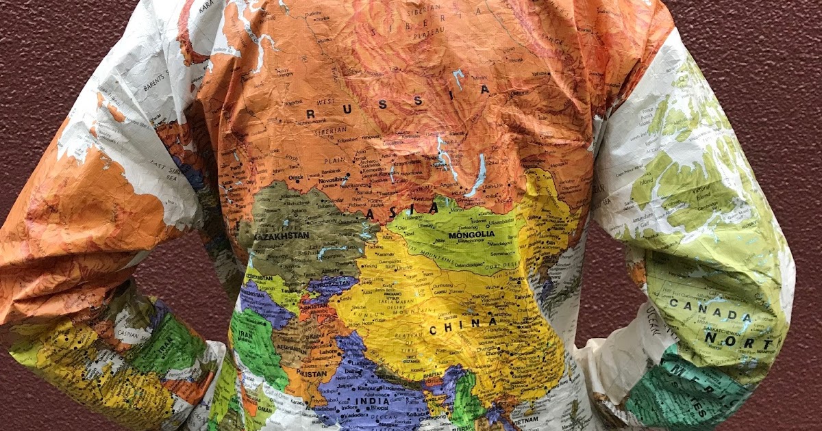 SAWS BLOG: 0003 LESLIE JORDAN Tyvek Jacket World Map