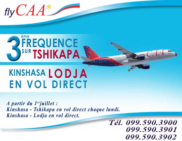 DR Congo Airline Blog: FlyCAA: augmentation de la fréquence des vols ...