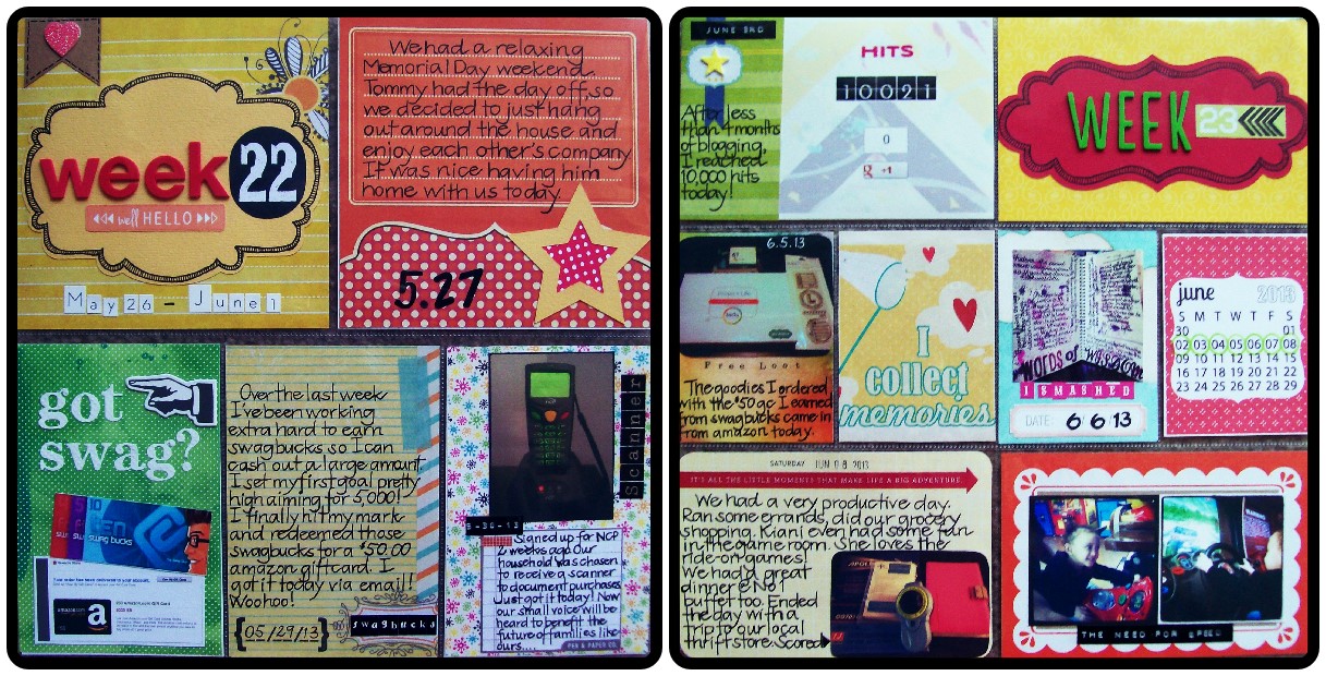 A Crafty Island Girl: Project Life: Weeks 22 - 23