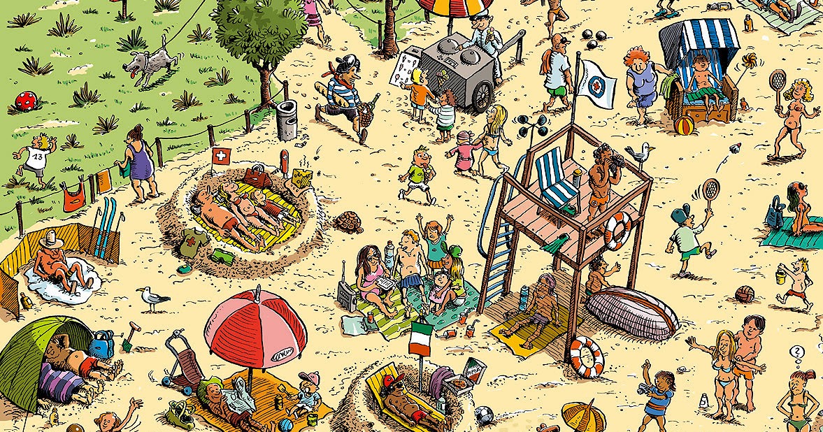 Die Wimmelbilder von Marian Schönfeld (Mamei): Wimmelbild 17 "Sommer ...