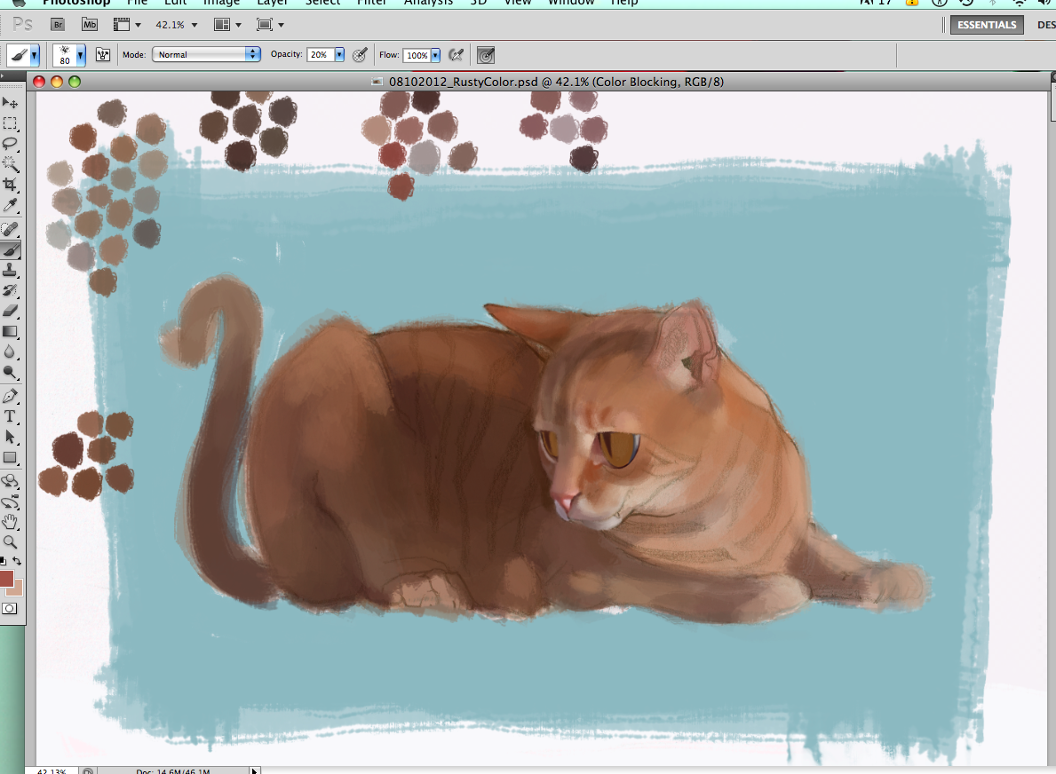 Meg Wilbur Illustration: Cat & House: Re-do