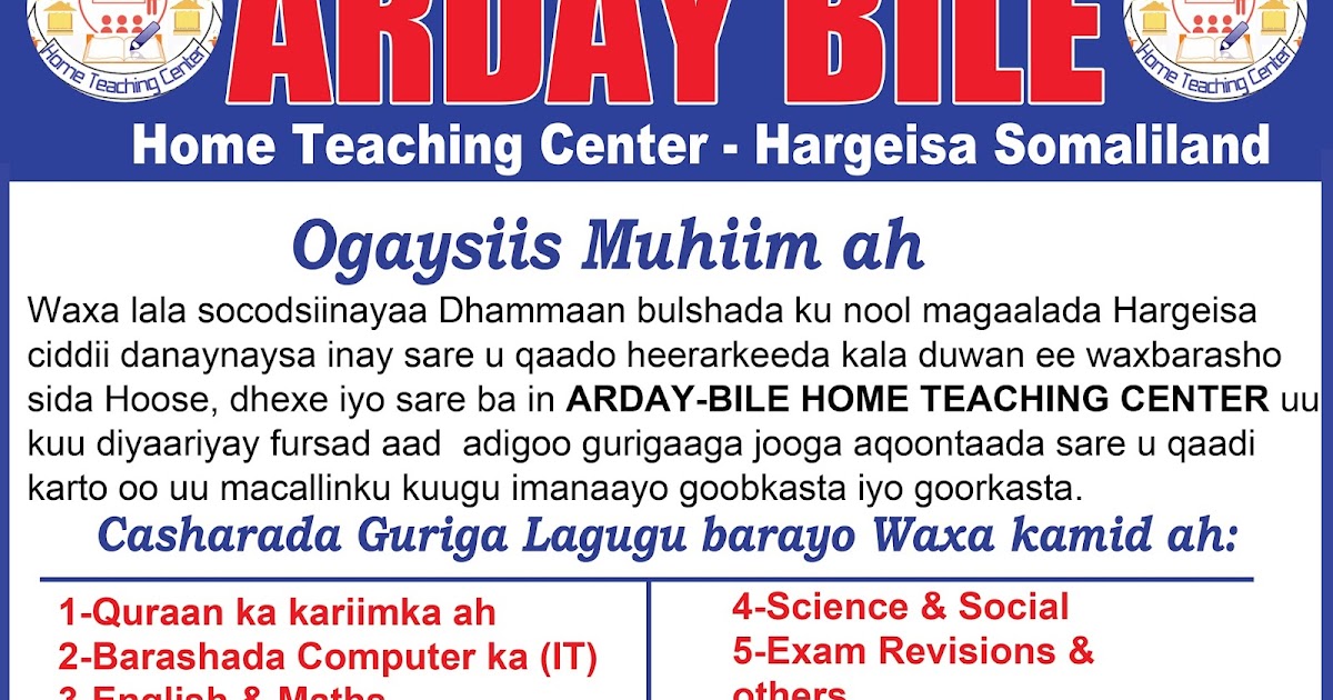 Welcome to Arday-bile Educational centre: Home teaching