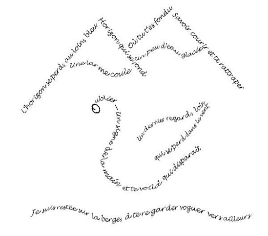 LE COQ PICORE: CALLIGRAMMES: TECHNIQUE