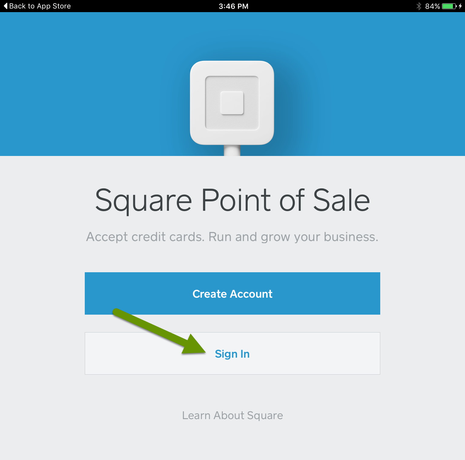 Square App Sign