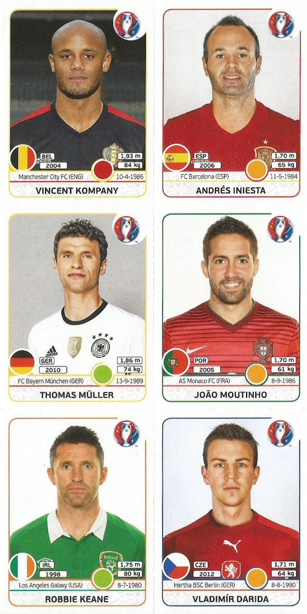 Football Cartophilic Info Exchange: Panini - UEFA Euro 2016 France (24 ...