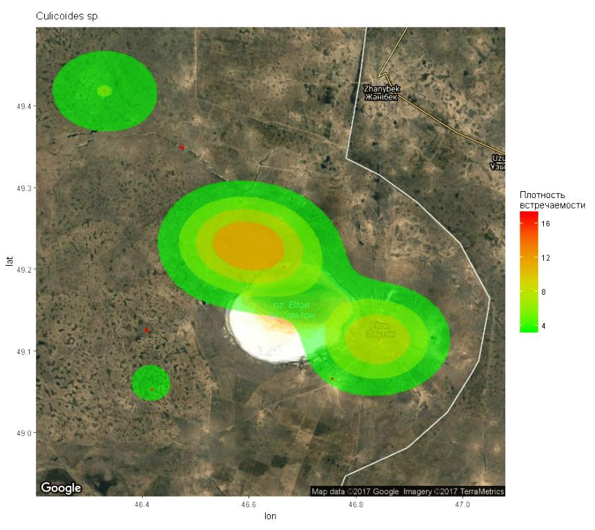 Визуализация пространственно-распределенных данных с помощью пакетов ggmap и ggplot2
