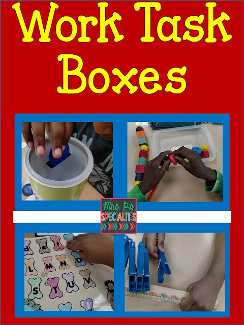 Work Task Boxes- September · Mrs. P's Specialties