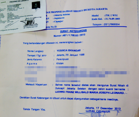 [FOTO] JESSICA ISKANDAR URUS SURAT NIKAH DI LUAR NEGERI Ludwig Franz ...