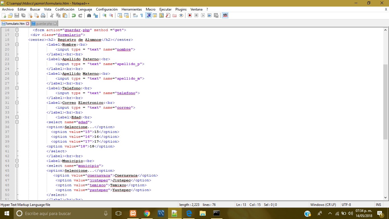 Programando nuestro futuro: Formulario Funcional con PHP