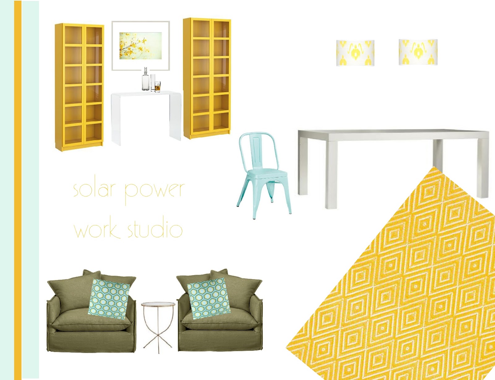 style board: pantone solar power work studio ~ Bella Boho - Stylish Living