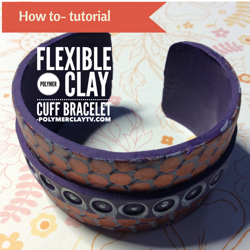 Polymer Clay Tv Create Along With Us How To Make A Flexible Polymer Clay Polka Dot Cuff Bracelet