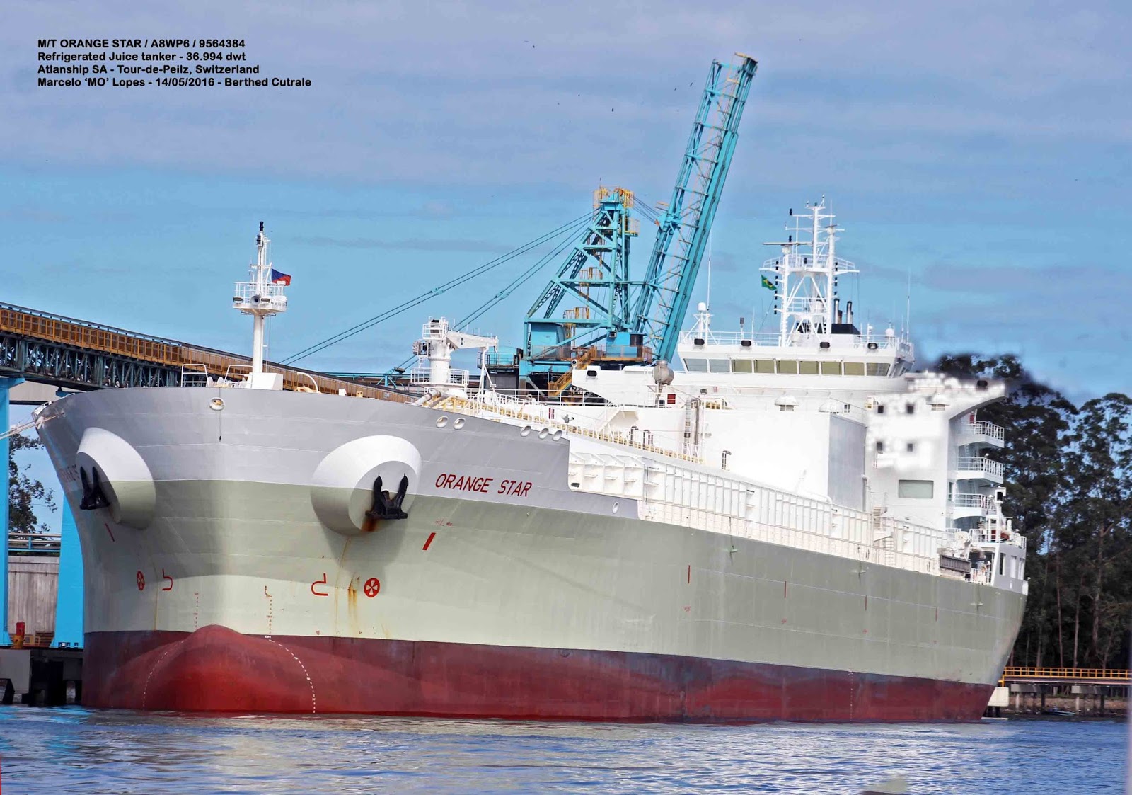 Santos Shiplovers: M/T Orange Star / A8VP6 - Em operação na Cutrale