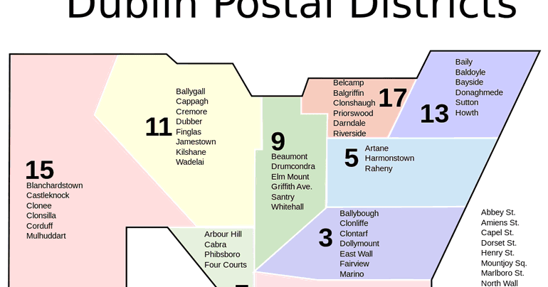 Vivir en Dublin: Mapa de las zonas de Dublin