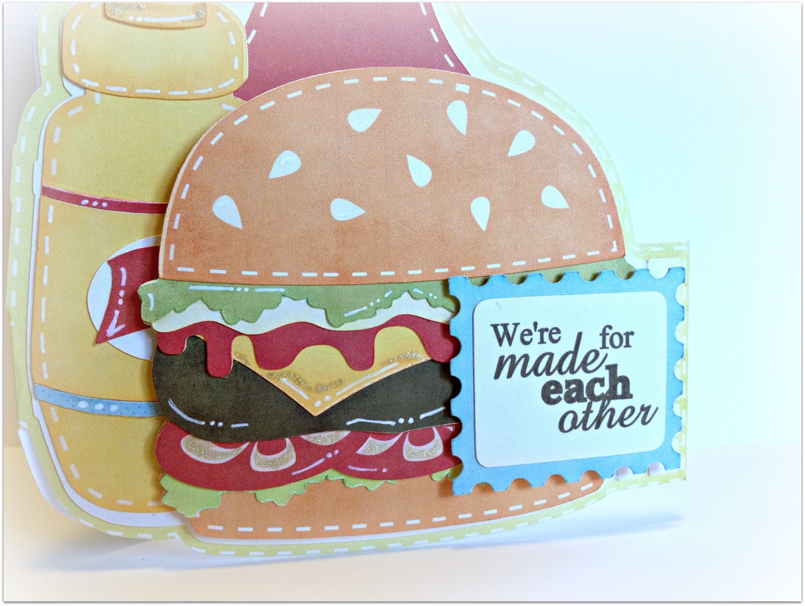 Pretty Paper, Pretty Ribbons: Burger shaped card