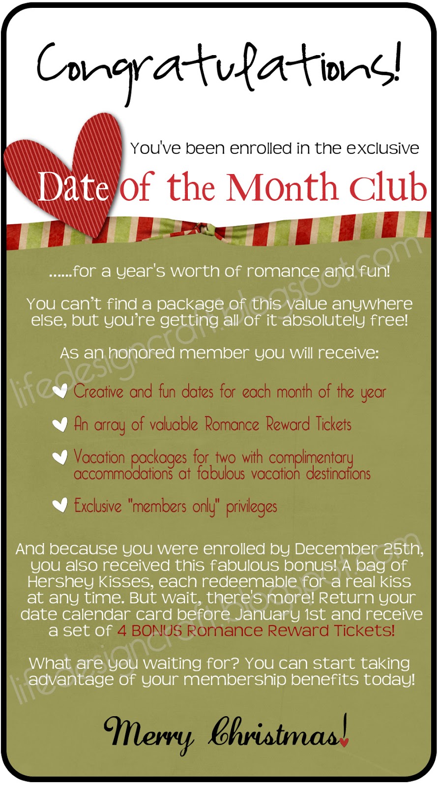 Life.Design. and the Pursuit of Craftiness: "Date of the Month Club ...