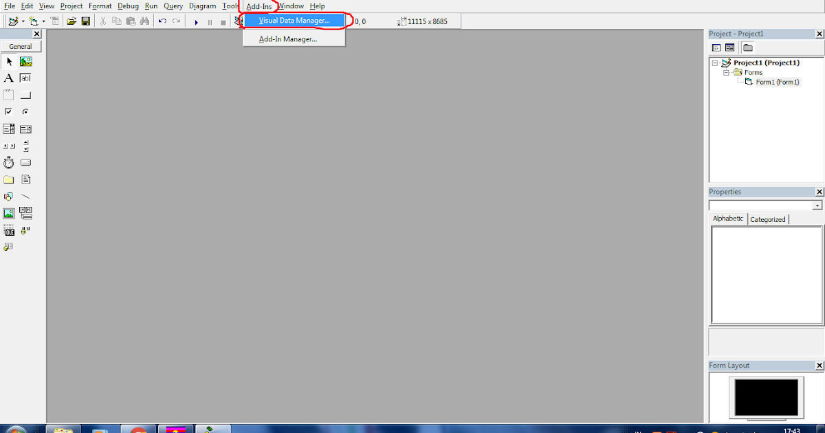 Cara membuat database di visual basic 6.0 dengan visual data manager - Biongo Attacker