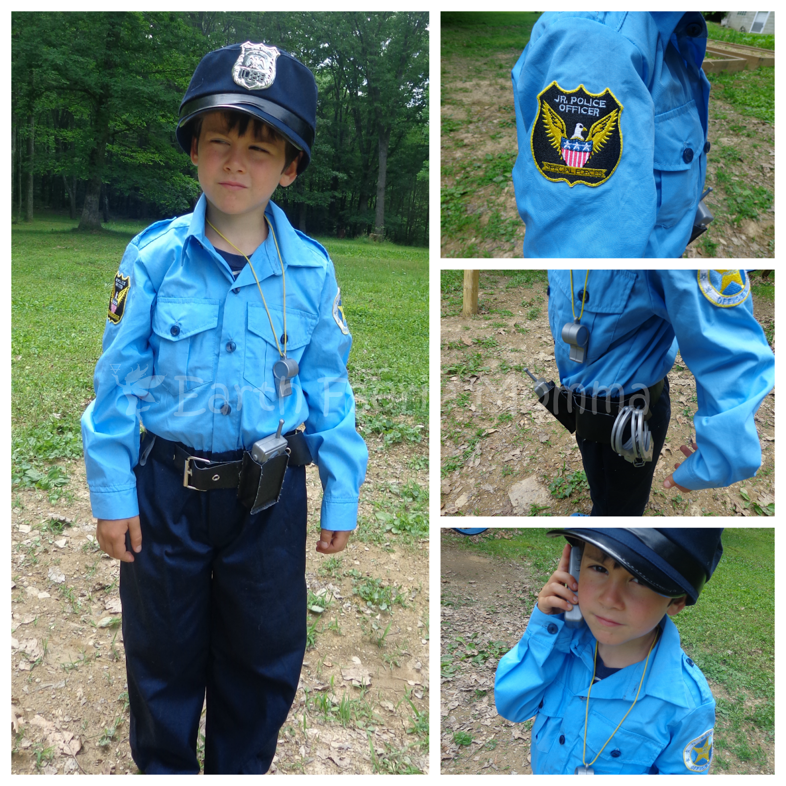 Earth Faerie Momma: Kid's Deluxe Junior Police Costume