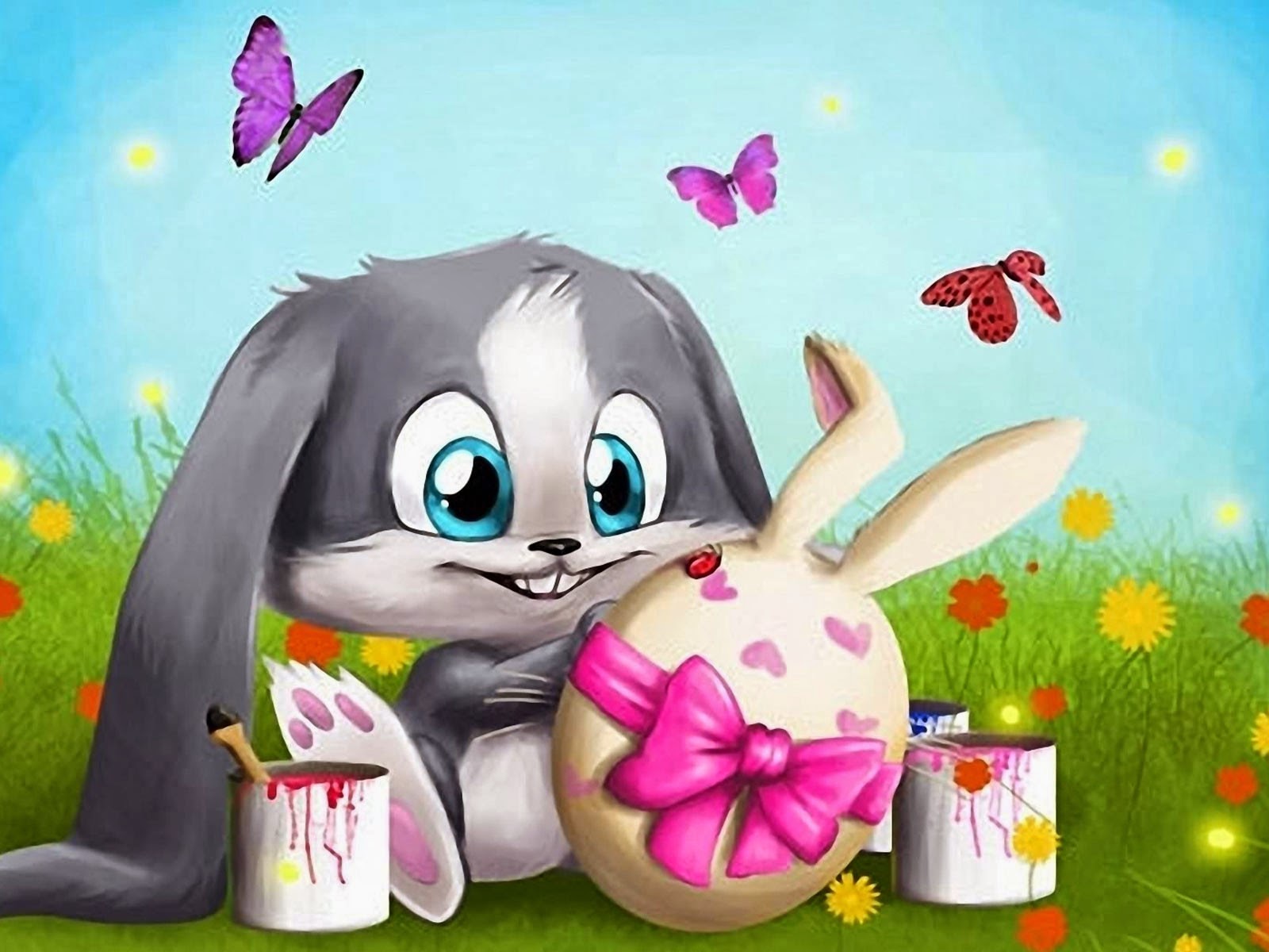 Zeko boja Uskrsno jaje, čestitka za Uskrs ~ 1600x1200 Pozadine za desktop