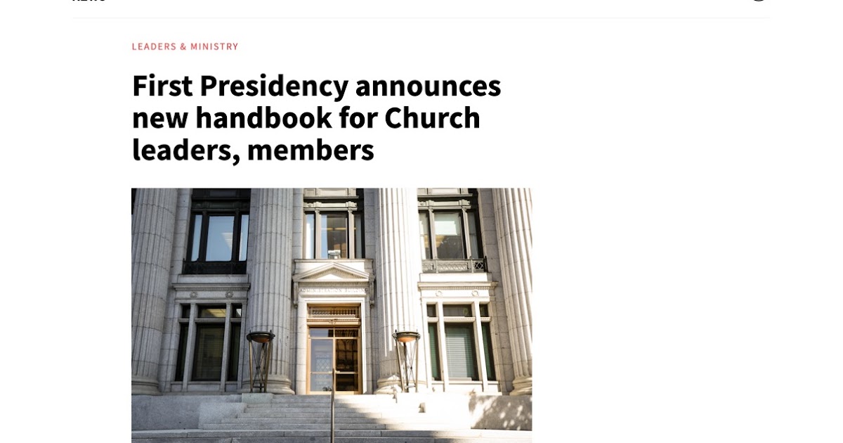 Rejoice, and be exceeding glad...: New Unified Handbook for The Church ...