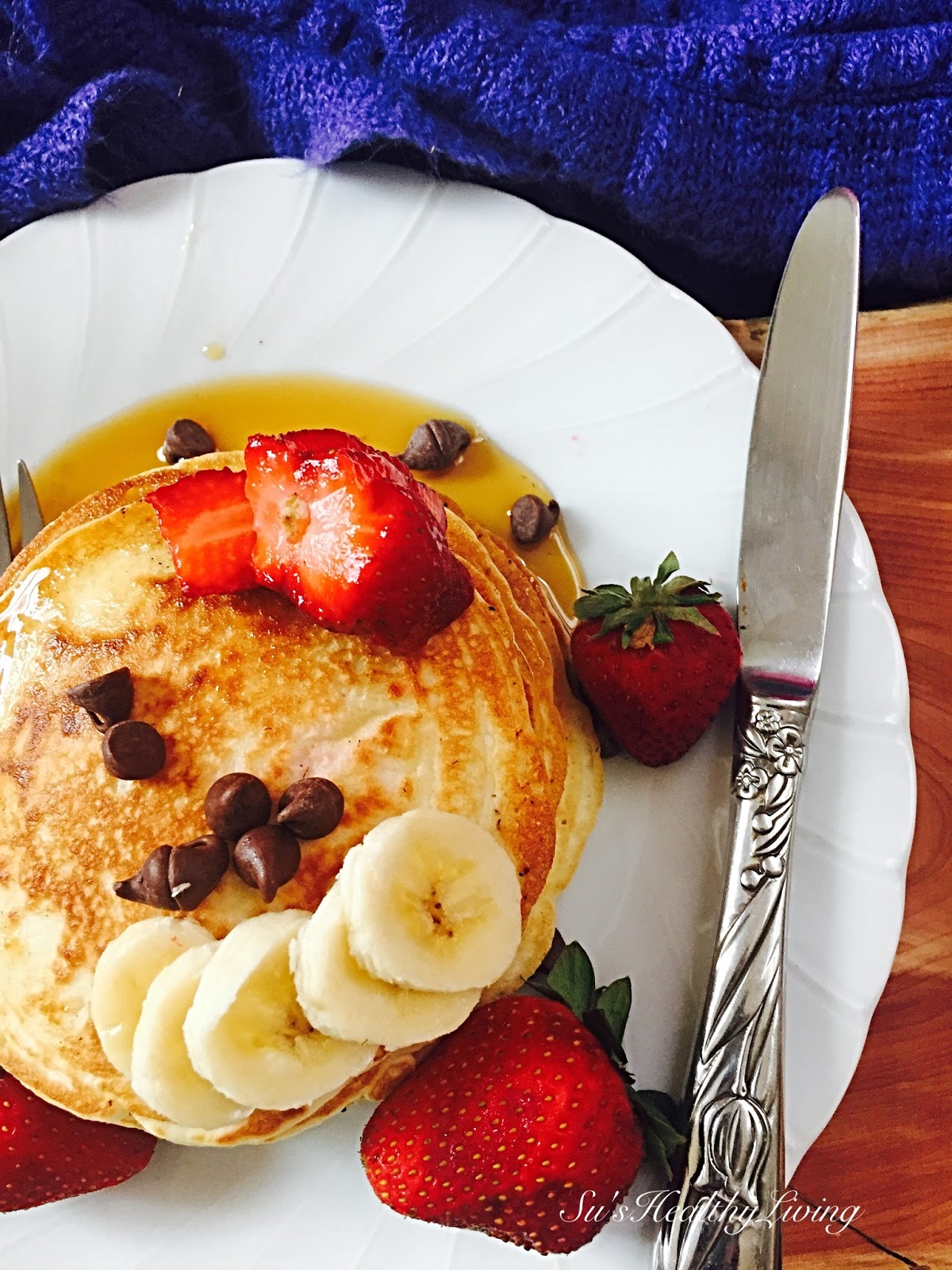 Su'sHealthyLiving: Pancakes with varied toppings