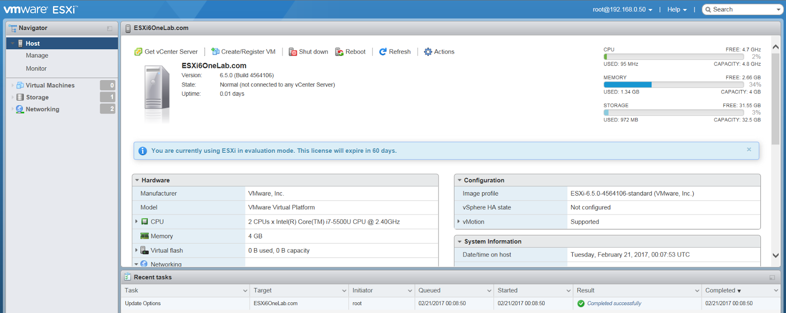 Configuring VMvisor ESXi 6.5 with Multiple Virtual Machines - Code ...