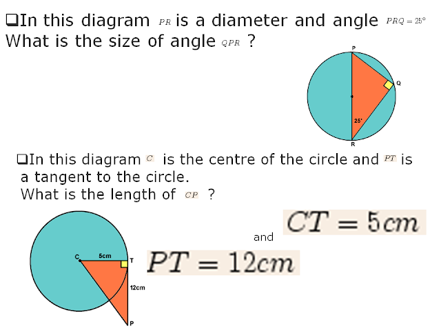 Math 10: Chapter 6 -- ANGLES IN A CIRCLE